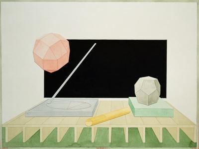 'Luca Pacioli, 1976' Giclee Print - Lucio Del Pezzo | AllPosters.com