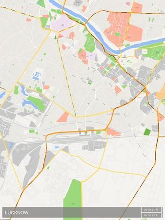 'Lucknow, India Map' Posters | AllPosters.com
