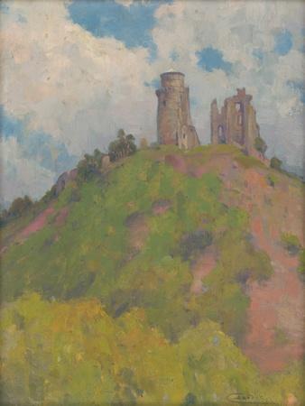 Ruins of Slanec Castle, 1902-03 (Oil on Board) Giclee Print - Ludovit ...