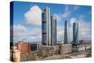 Madrid cityscape at daytime. Landscape of Madrid business building at ...
