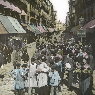 'Madrid (Spain), Street Scene, Circa 1885-1890' Photographic Print ...