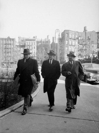 'Mafia Boss Frank Costello with Attorney George Wolf and Unident ...