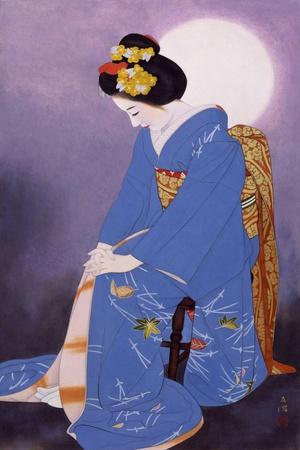 'Maiko in Hazy Moon' Giclee Print - Goyo Otake | AllPosters.com