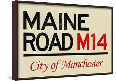 'Maine Road M14 Manchester Road Sign Poster' Prints | AllPosters.com