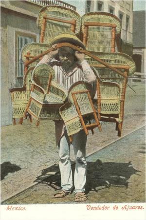 'Man Carrying Chairs, Mexico' Posters | AllPosters.com