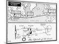 'Map and Diagram of Lindbergh's Trans-Atlantic Flight' Giclee Print ...