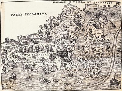 'Map Depicting Jacques Cartier's Explorations' Giclee Print ...