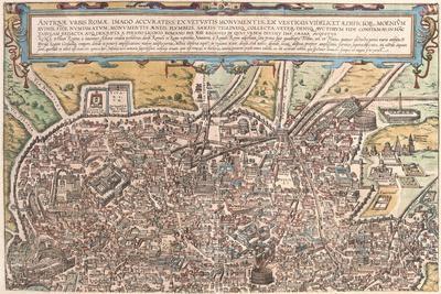 'Map of Ancient Rome from Civitates Orbis Terrarum' Giclee Print ...