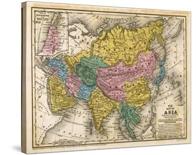'Map of Asia, c.1839' Stretched Canvas Print - Samuel Augustus Mitchell ...