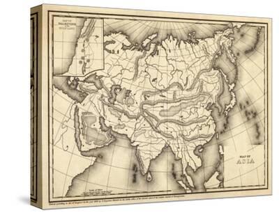 'Map of Asia, c.1839' Stretched Canvas Print - Samuel Augustus Mitchell ...