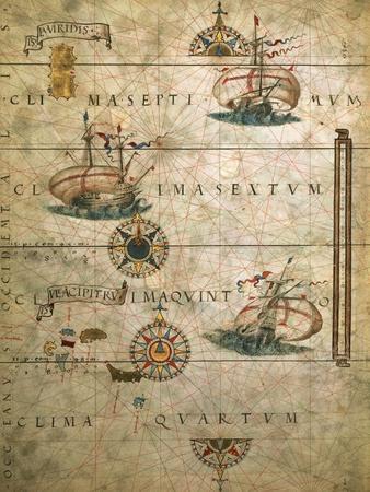 'Map of Azores Islands from Miller Atlas' Giclee Print | AllPosters.com