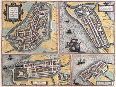 'Map of Bolsward, Stavoren, Harlingen and Hindeloopen from Civita ...
