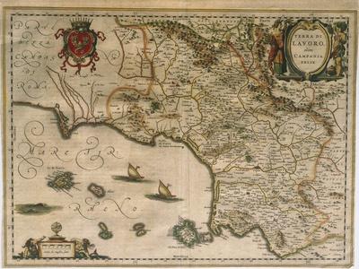 'Map of Campania, 16th Century' Giclee Print | AllPosters.com