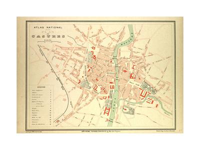 'Map of Castres France' Giclee Print | AllPosters.com