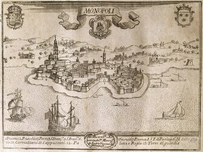 'Map of City of Monopoli' Giclee Print | AllPosters.com