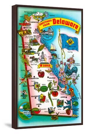 'Map of Delaware' Posters | AllPosters.com