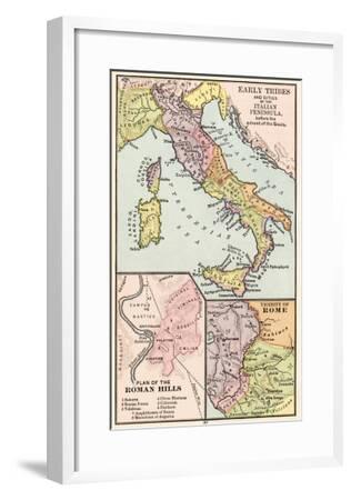 'Map of Early Tribes in Italy and the Vicinity of Rome in the Time of ...