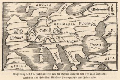 'Map of Europe, 1550' Posters | AllPosters.com