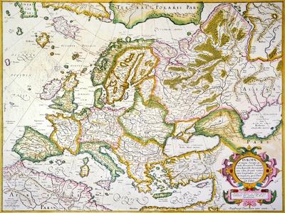 'Map Of Europe, 1623' Giclee Print - Jodocus Hondius | AllPosters.com