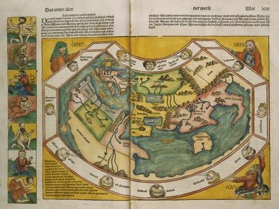 'Map of Europe and the World, 1493' Giclee Print - Hartmann Schedel ...