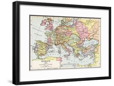 'Map of Europe in 1360, from 'Historical Atlas'' Giclee Print ...