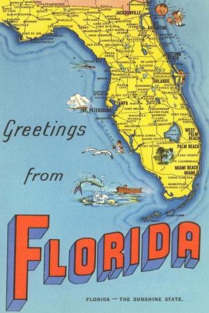 'Map of Florida' Poster | AllPosters.com