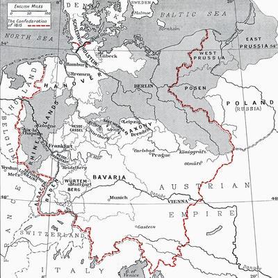 'Map of Germany in 1815' Giclee Print | AllPosters.com