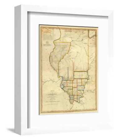 'Map of Illinois, c.1820' Prints - John Melish | AllPosters.com