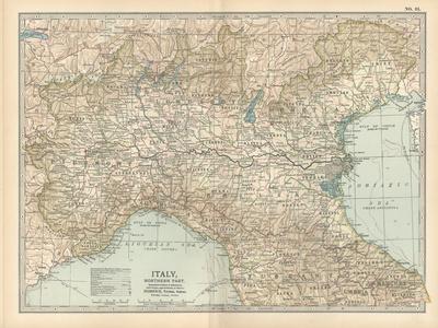 'Map of Italy, Northern Part' Prints - Encyclopaedia Britannica ...