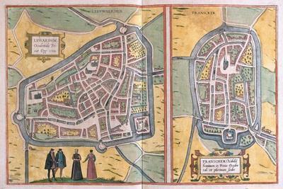 'Map of Leeuwaerden and Franeker from Civitates Orbis Terrarum' Giclee ...