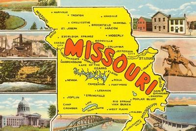 'Map of Missouri' Posters | AllPosters.com