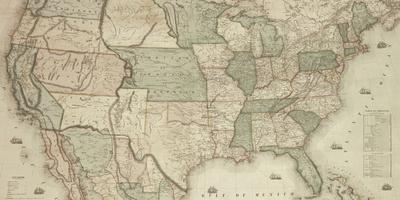 'Map of North America, 1853 - Detail' Giclee Print - Jacob Monk ...