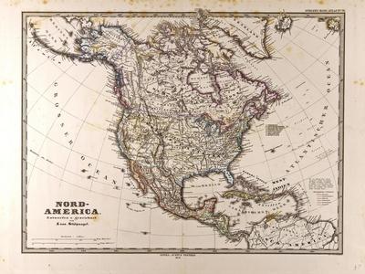 'Map of North America, 1872' Giclee Print | AllPosters.com