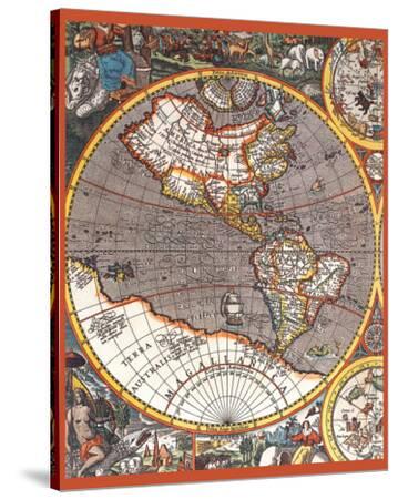 'Map of North America II' Stretched Canvas Print | AllPosters.com