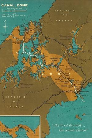'Map of Panama Canal Zone' Poster | AllPosters.com