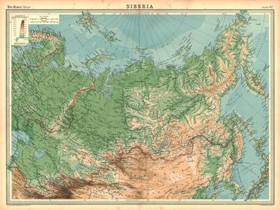 'Map of Siberia' Giclee Print - Unknown | AllPosters.com