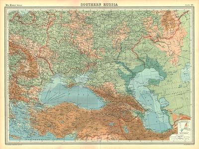 'Map of Southern Russia' Giclee Print - Unknown | AllPosters.com