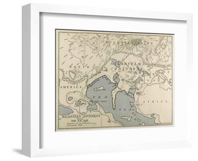 'Map of the Atlantean Continent Showing the Extent of the Ice Age ...