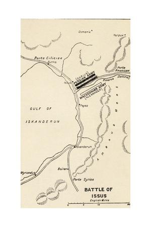 'Map of the Battle of Issus, from 'Atlas of Ancient and Classical ...