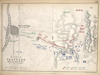 'Map of the Battle of Talavera, Published by William Blackwood and Sons ...