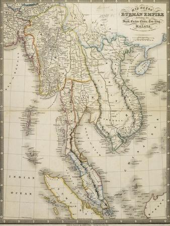 'Map of the Burman Empire Including also Siam, Cochin China, Tonking ...