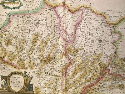 'Map of the Dukedom of Parma from Regionum Italiae by Willem Blaeued in ...