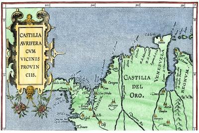 'Map of the Golden Castile (Venezuela, Panama and Colombia) - Colorisee ...