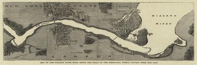 'Map of the Niagara River from Above the Falls to the Whirlpool Where ...