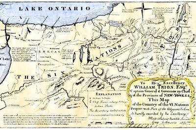 'Map of the Six Iroquois Nations in Pennsylvania and New York, 1771 ...