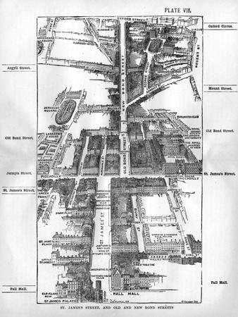 'Map of the St. James's and Bond Street Areas of London' Photographic ...