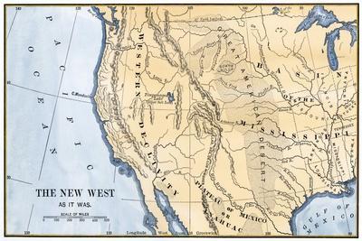 'Map of the Western Borders of the Territory of the United States of ...