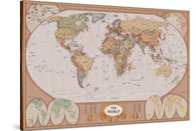 'Map of the World' Stretched Canvas Print | AllPosters.com