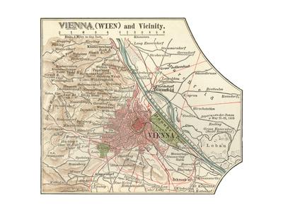 'Map of Vienna (C. 1900), Maps' Giclee Print - Encyclopaedia Britannica ...
