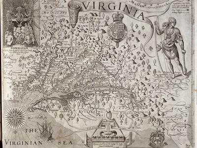 'Map of Virginia, Discovered and Described by Captain John Smith, 1606 ...